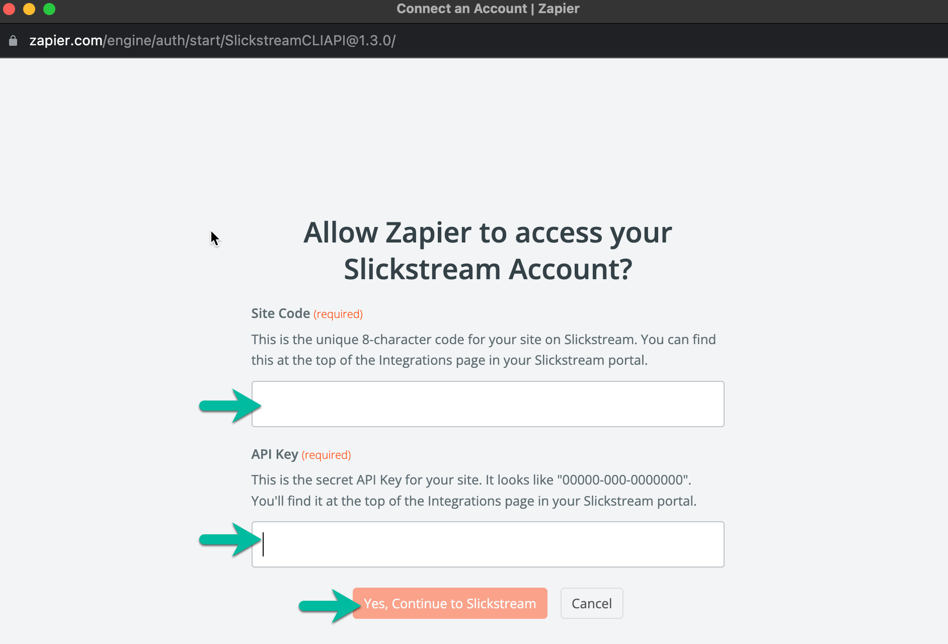 Using Zapier to Integrate Slickstream with 3rd Party Services